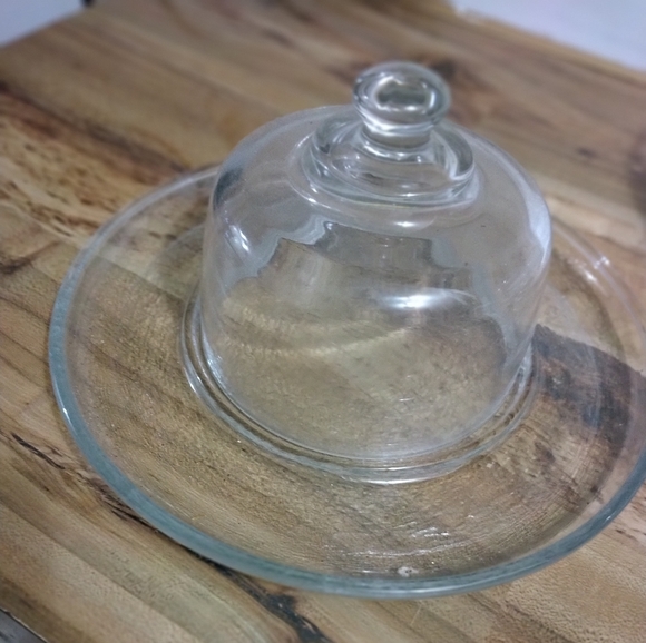 Dining | Vintage Anchor Hocking Clear Glass Cheese Service Set Includes ...